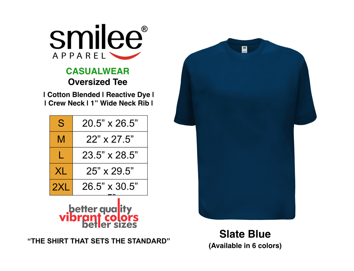 OVERSIZED TEE (SLATE BLUE) – Smilee Apparel
