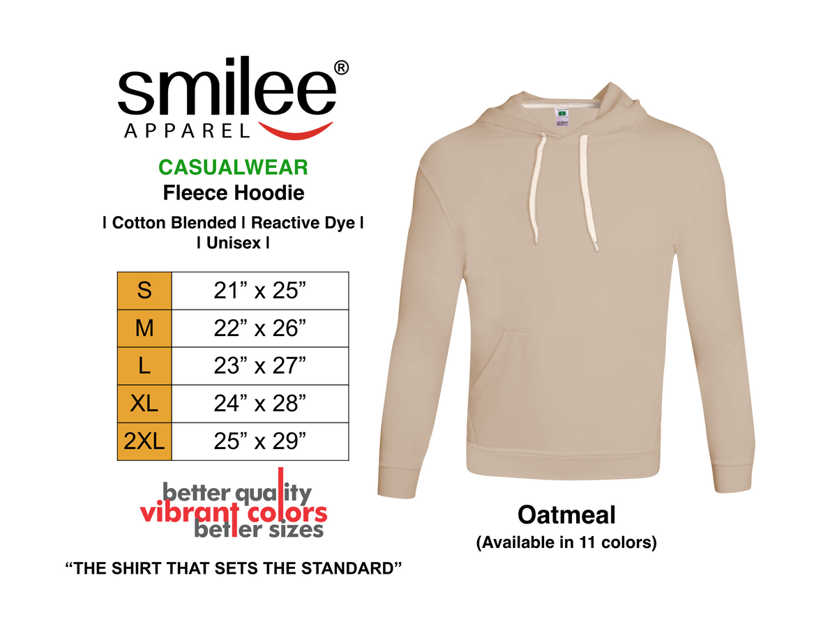 FLEECE HOODIE (OATMEAL) – Smilee Apparel